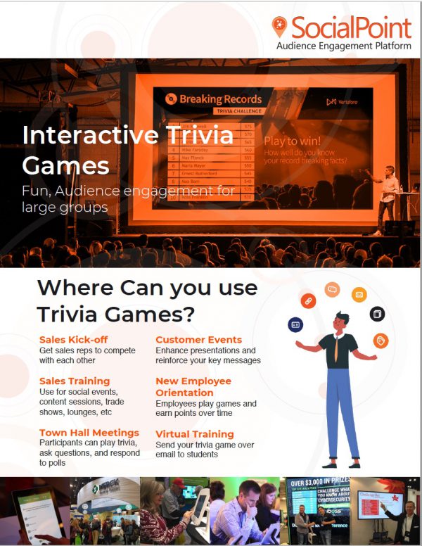 Interactive Trivia Game Brochure - SocialPoint Audience Engagement Platform